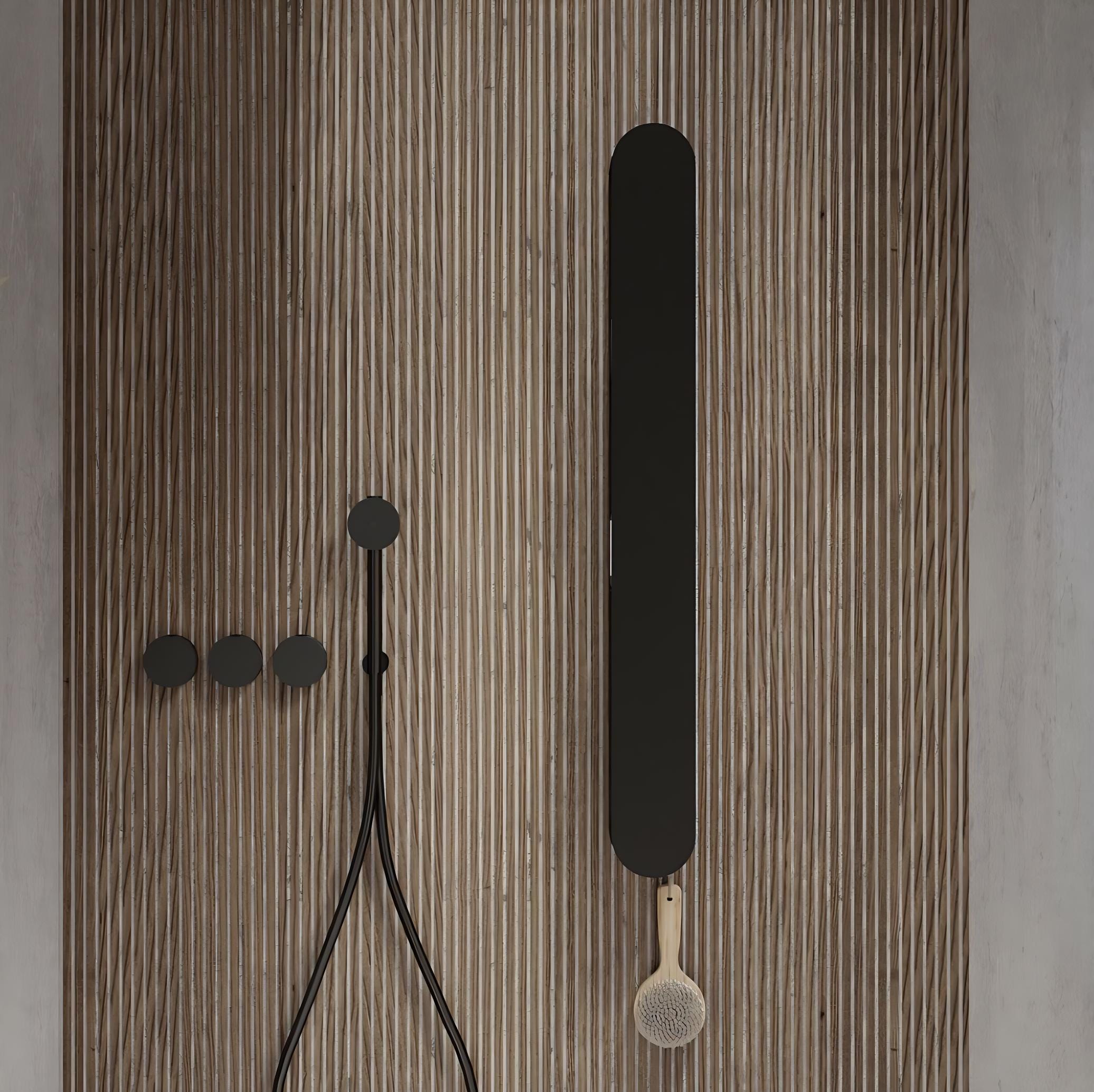 Vertical Wall Shelf for Bathroom | Black Matte Metal Storage Organizer ...