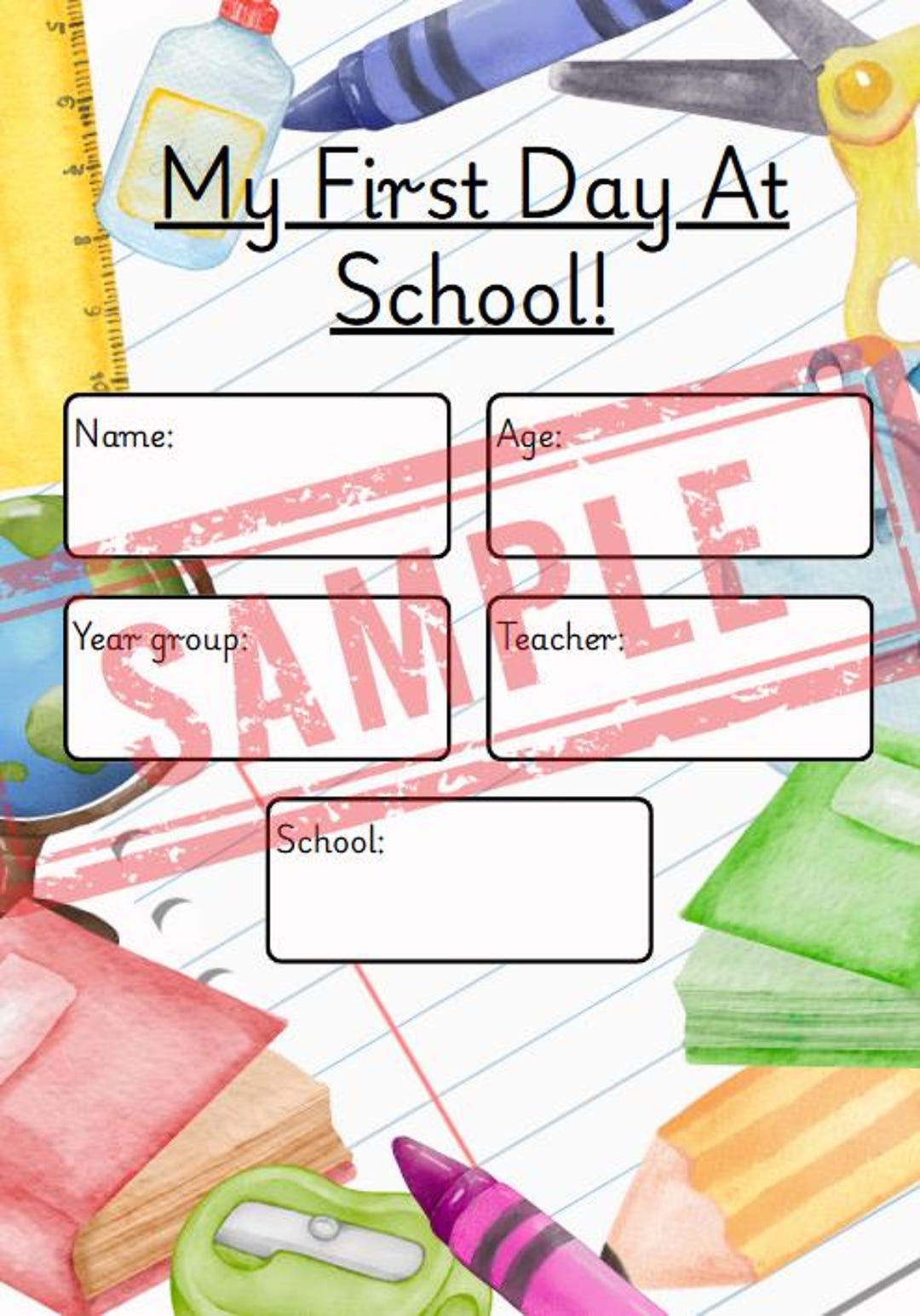 First Day of School Sign Printable | Editable Canva Template | Back to ...