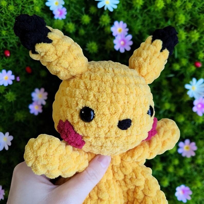 Pika the Electric Mouse Crochet Pattern | Pocket Monster Amigurumi PDF | Electric Mouse Crochet ...