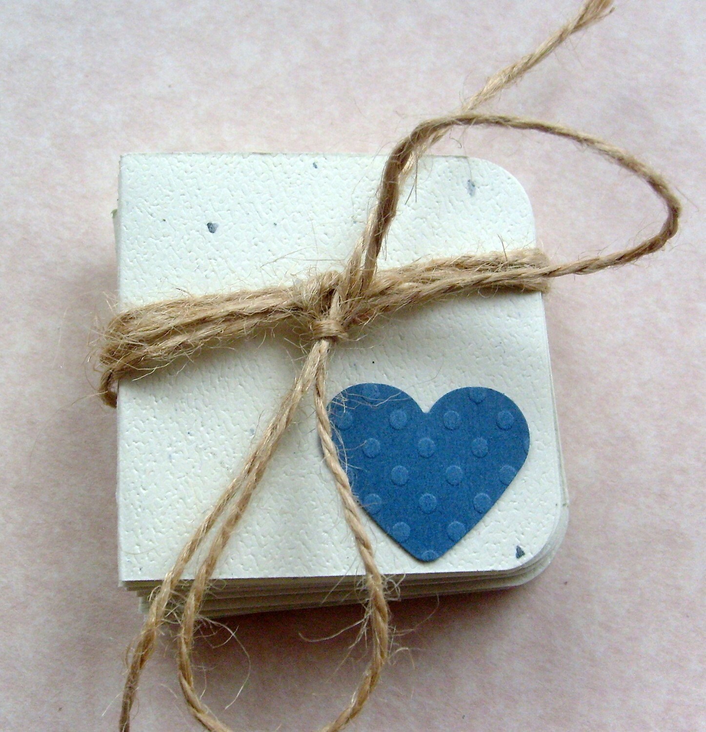 2 X 2 Mini Note Card Set Blue Heart Themed Little Note Cards - Etsy