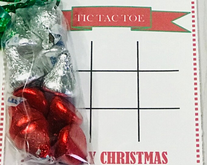 Holiday Tic Tac Toe Party Favors, Tic Tac Toe Game, Party Favors, Kids ...