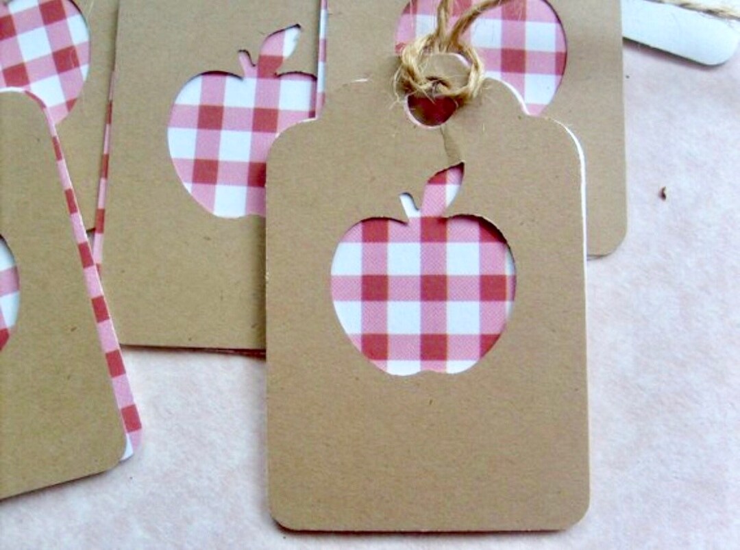 Gift Tags Twine Gift Tags Thank You Tags Apple Tags - Etsy