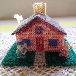 Miniature Peach Easter House - Etsy