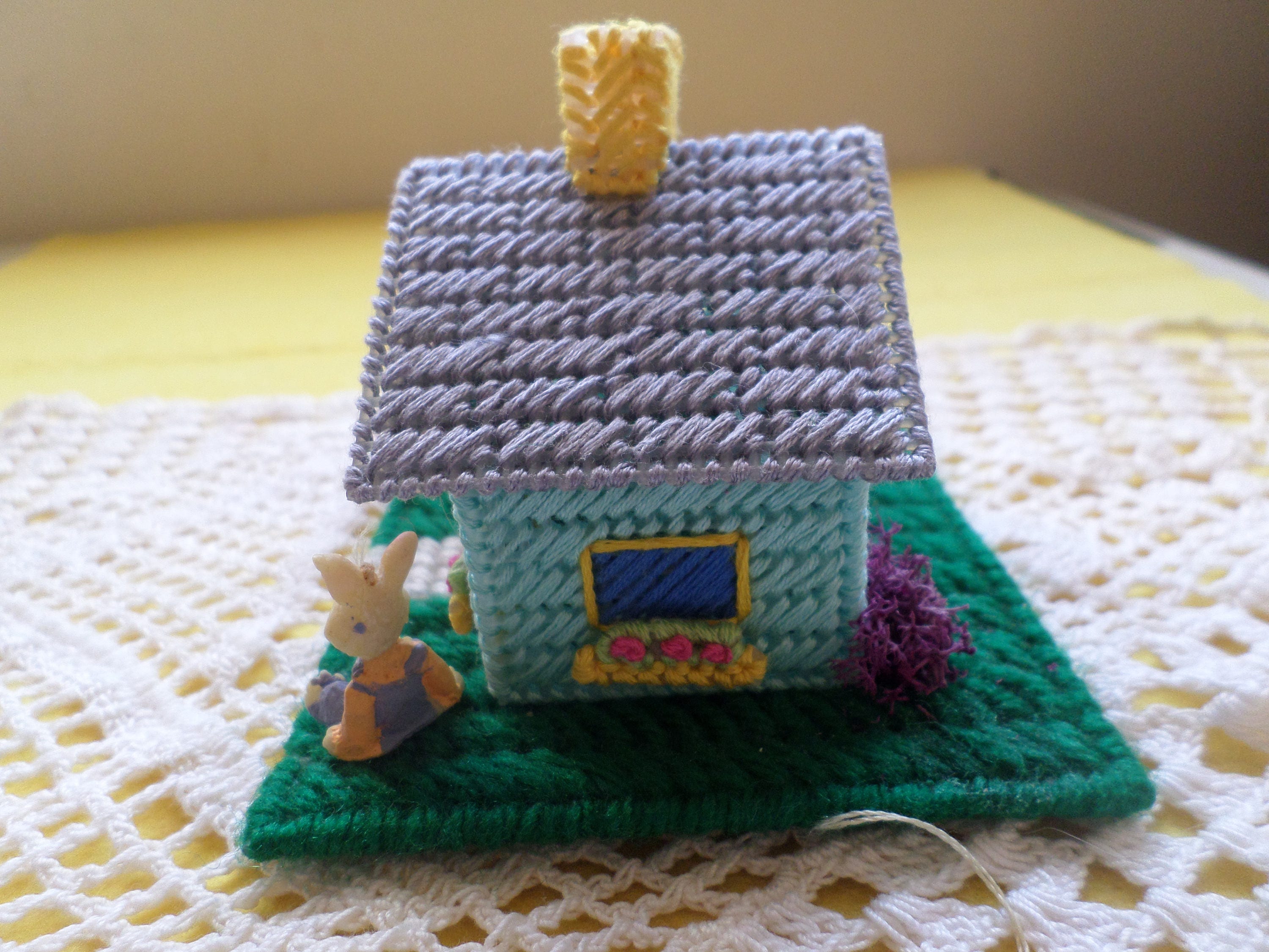 Miniature Easter Bunny House Easter Village House - Etsy