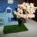 Blue Easter House Village Bunny - Etsy