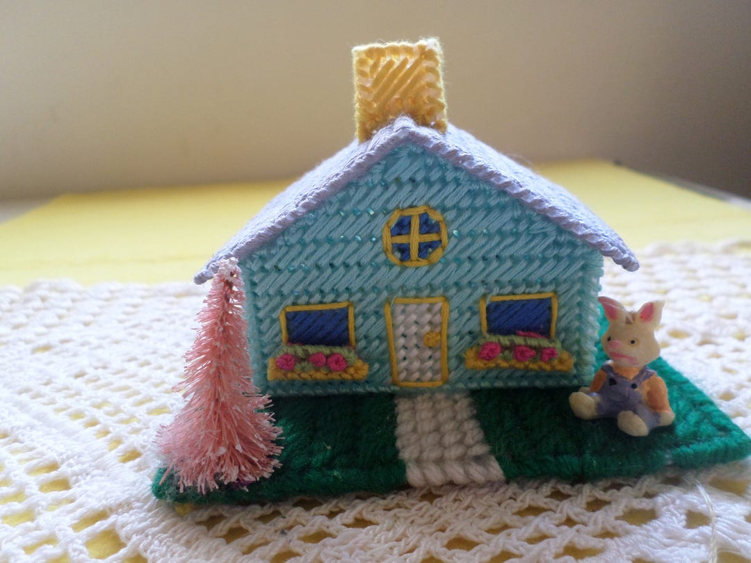 Miniature Easter Bunny House Easter Village House - Etsy