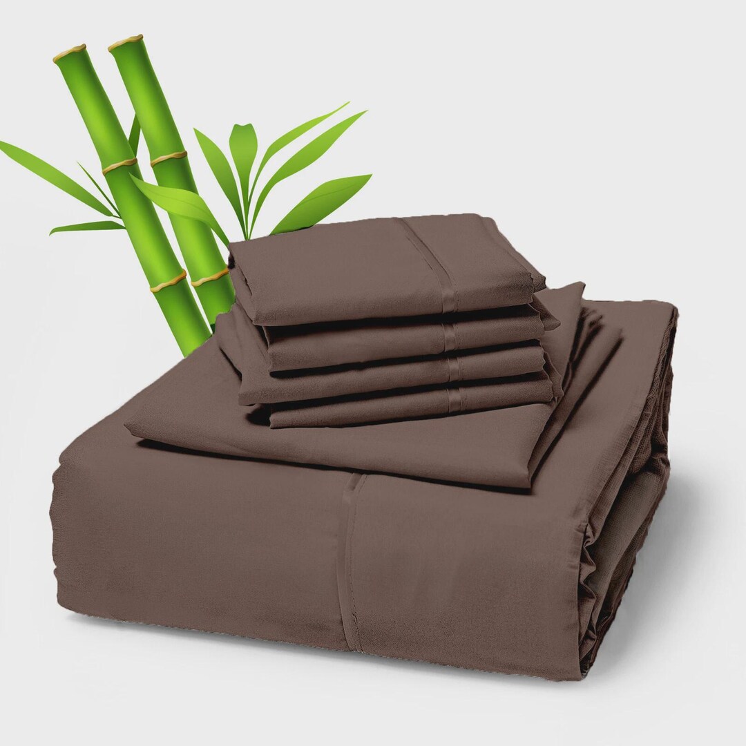6 Piece Premium Tree Bark Bamboo Sheet Set – Ultra Soft, 2200 Thread ...