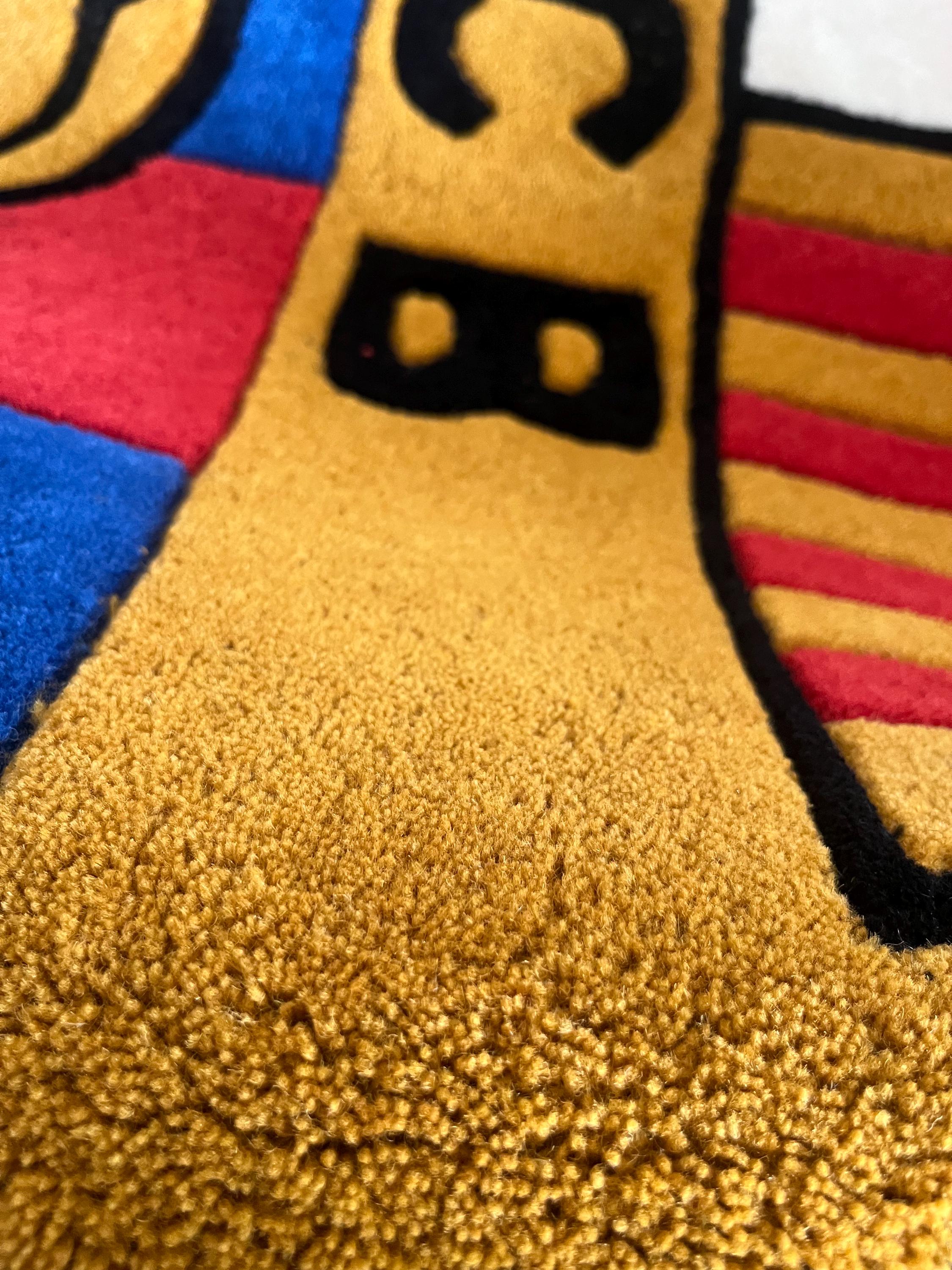 FC Barcelona Crest Rug | Hand-tufted Soccer Fan Mat, Die-cut Shape - Etsy