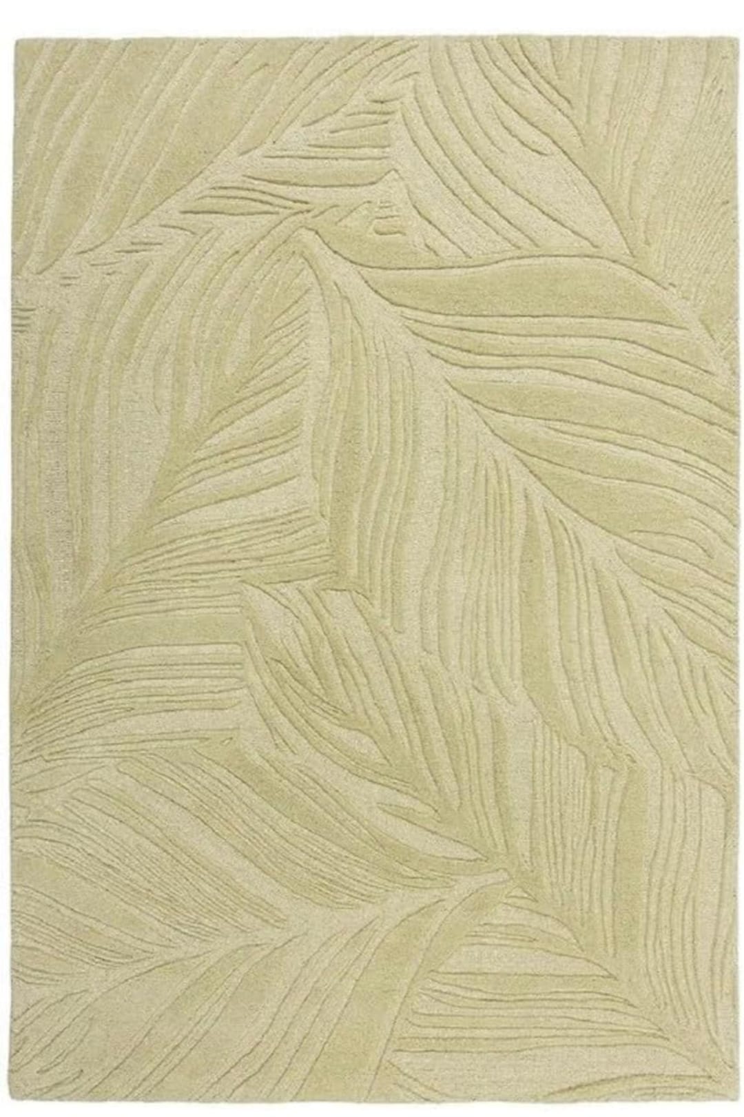 Green Leaf Pattern Rug: Modern Botanical Carpet, Eco-friendly Decor - Etsy