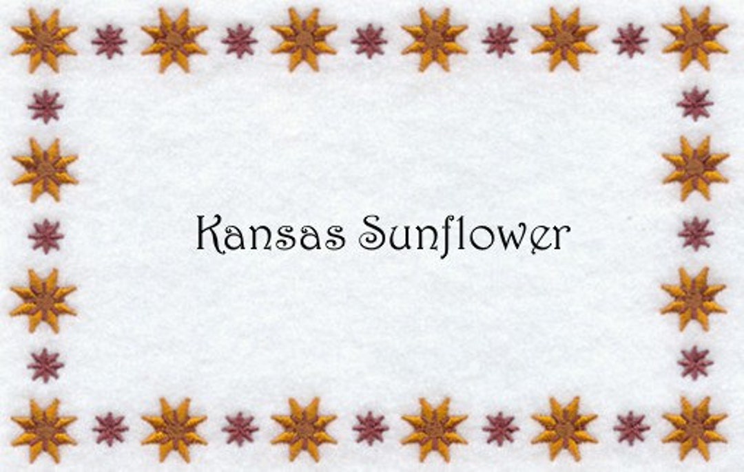 Custom Quilt Label Kansas Sunflower - Etsy