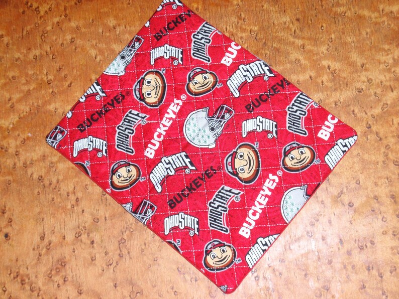 Quilted Fabric Checkbook Cover Ohio State Buckeyes Fabric OSU Checkbook ...