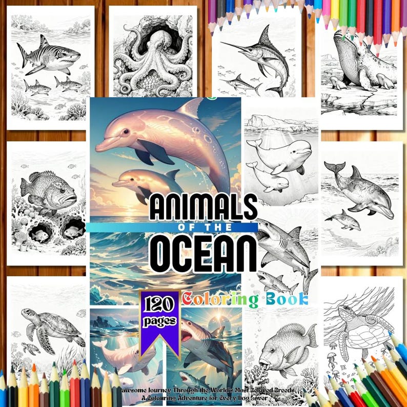 100 Animals of the Ocean – Coloring Pages + Guides & Fun Facts ...