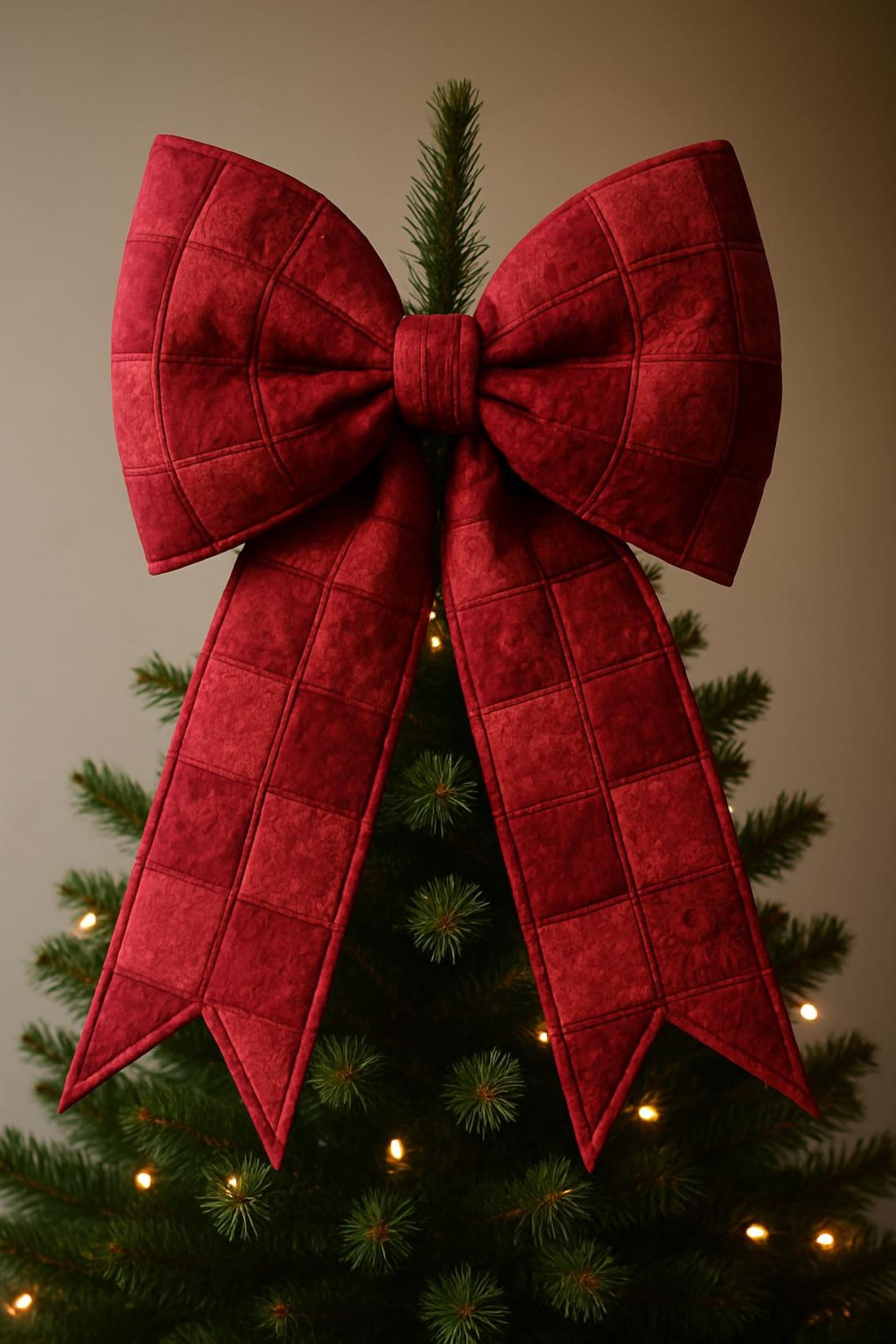 Giant Quilted Bow Sewing Pattern PDF | Big Quilted Fabric Bow DIY ...