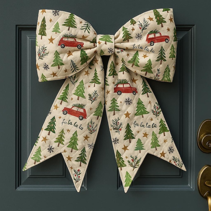 Patchwork Tree Bow - Etsy UK