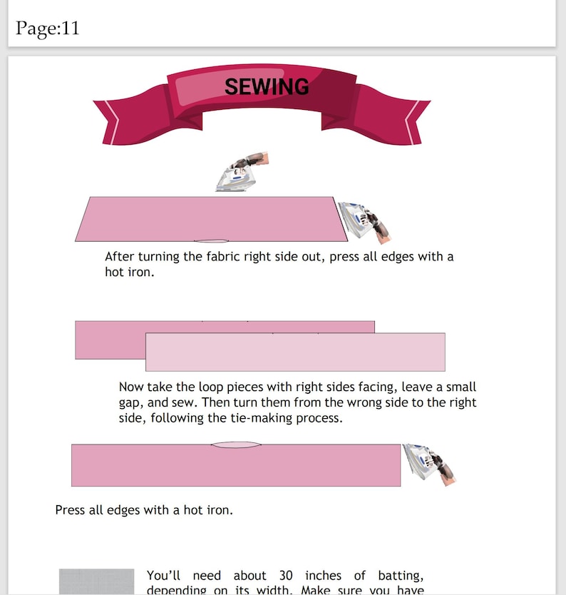 Giant Quilted Bow Sewing Pattern PDF | Big Quilted Fabric Bow DIY ...