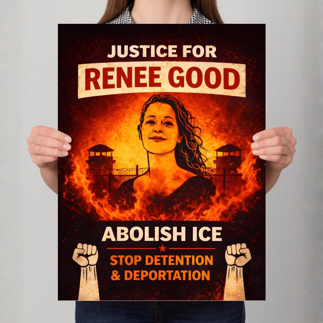 Justice for Renee Good Abolish ICE PNG – Stop Detention and Deportation ...