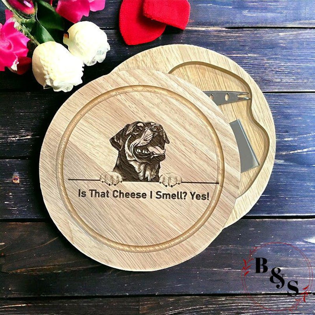 Funny Rottweiler Cheese Board Set - Etsy