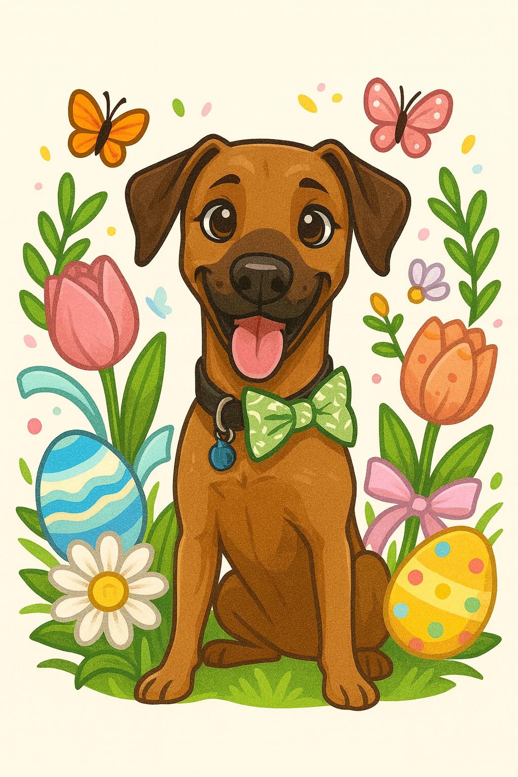 Custom Pet Portrait With Seasonal Border | Personalized Dog ...