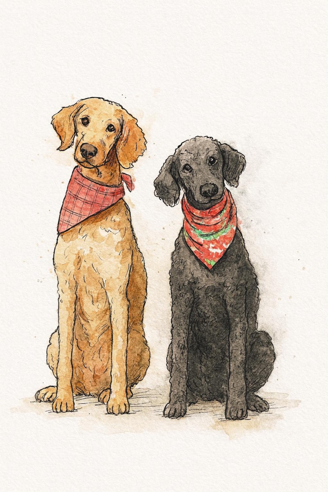 Custom Watercolor Pet Portraits | Dog & Cat Digital Painting ...