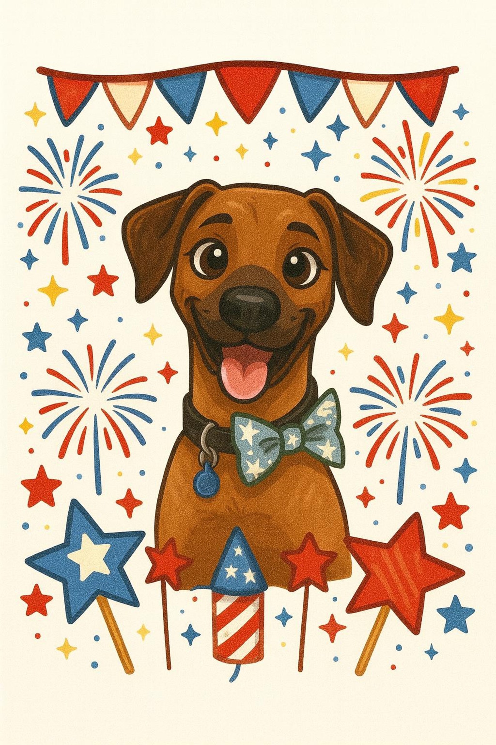 Custom Pet Portrait With Seasonal Border | Personalized Dog ...