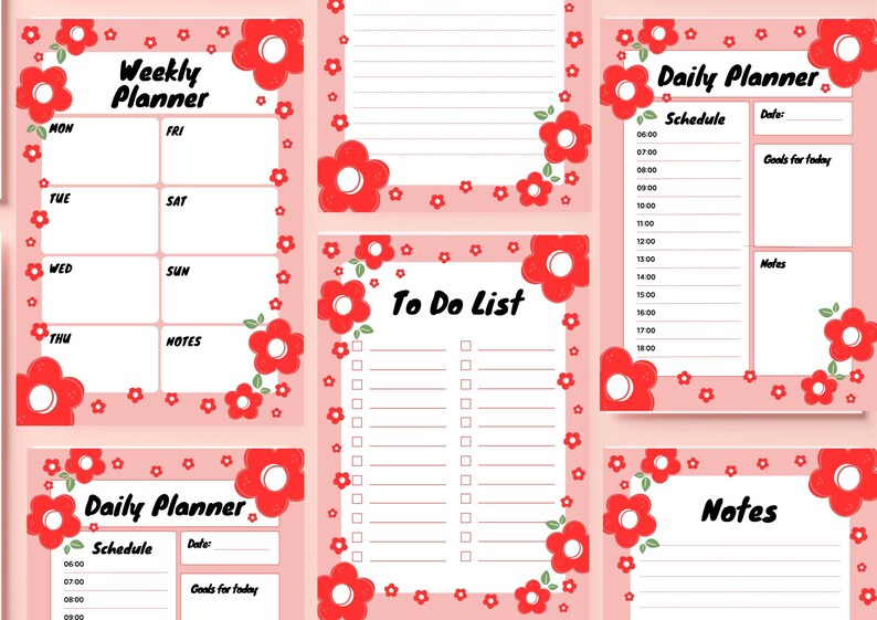 Flower Daily Planner Printable: Anxiety Relief, A4 A5 (PDF Download) - Etsy