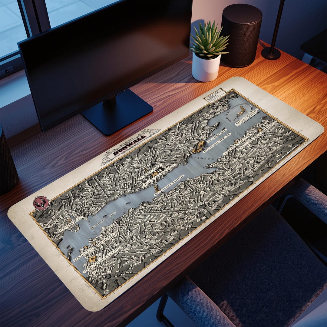 Dishonored Map Gaming Mouse Pad: Spill-resistant, Personalized Printing ...