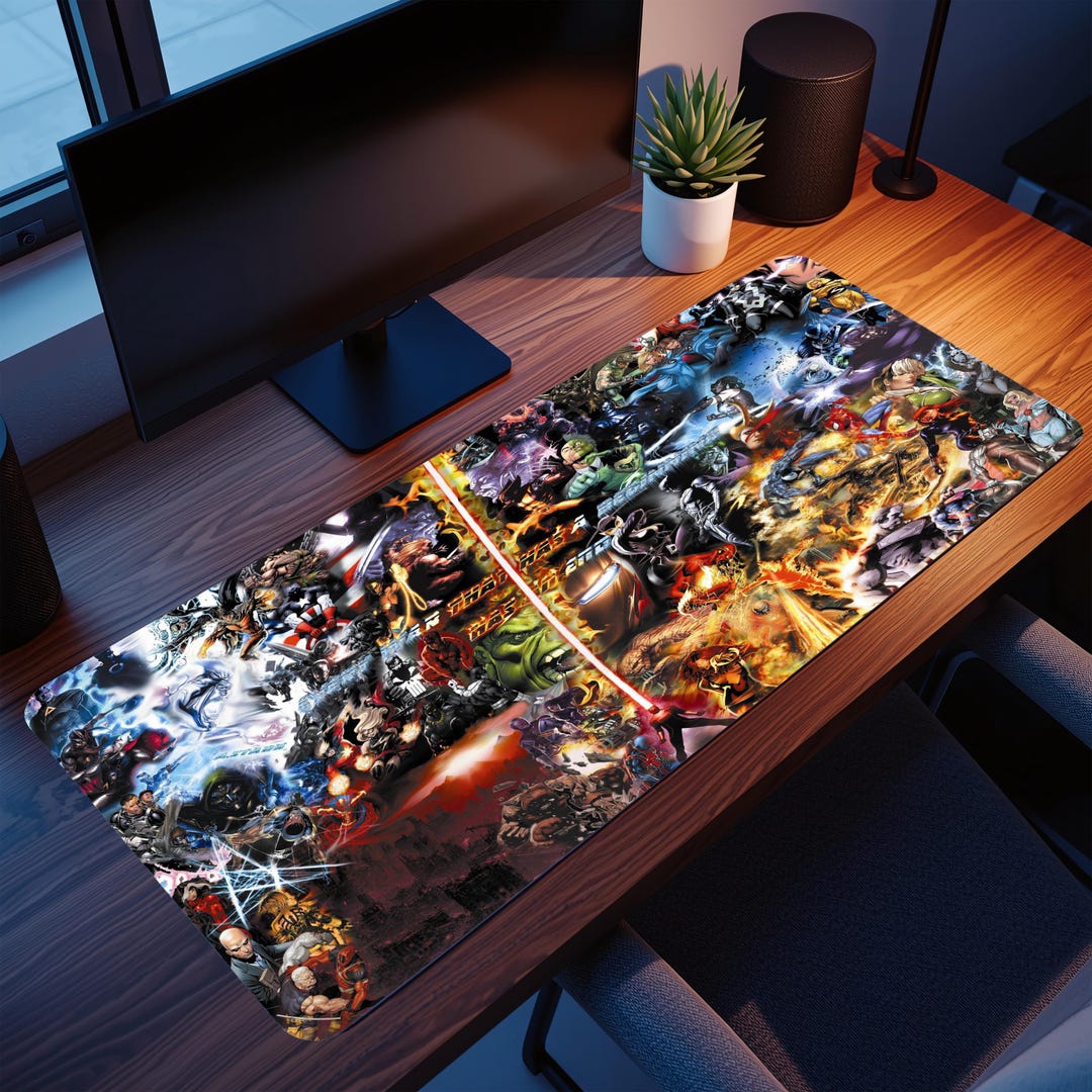 Marvel Characters Gaming Mouse Pad: Personalized Desk Mat - Etsy