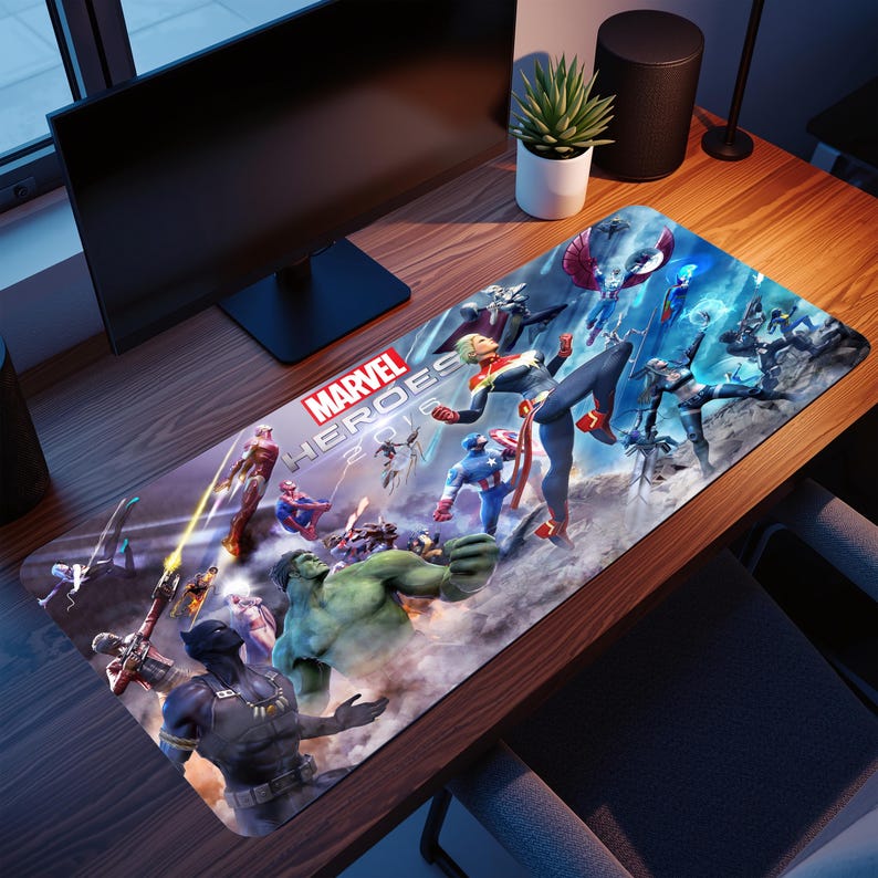Marvel Characters Gaming Mouse Pad: Personalized Desk Mat - Etsy