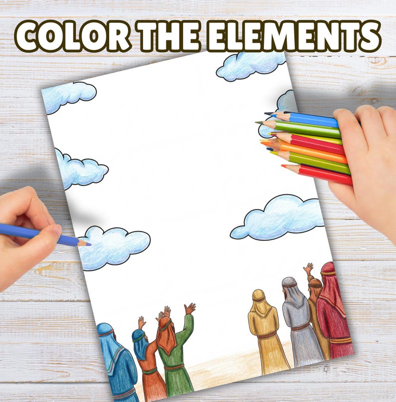 Ascension of Jesus Christ Printable Craft for Kids, Jesus Ascending ...