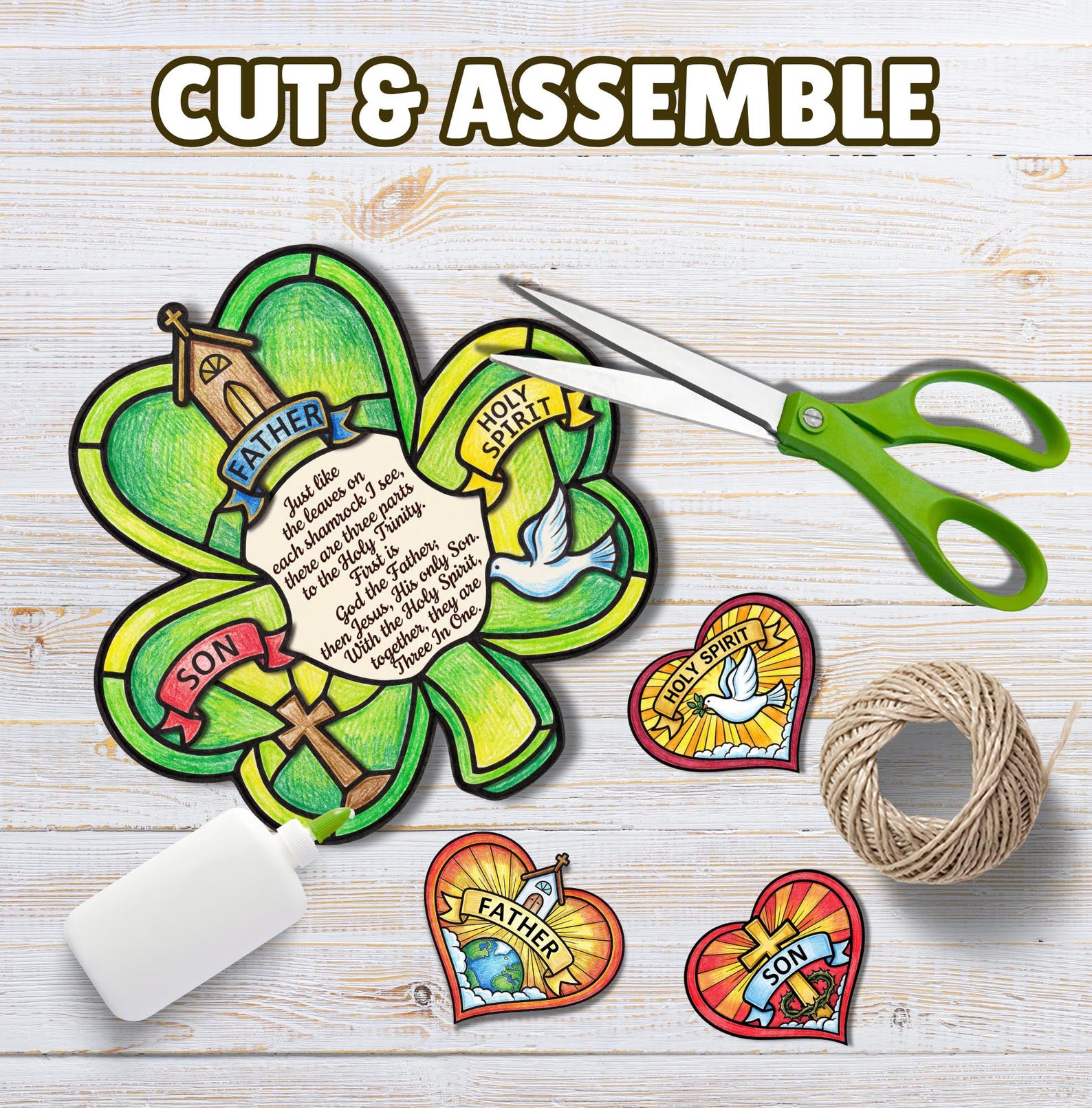 St Patrick's Day Bible Craft, Kids Christian St. Patricks Printable ...