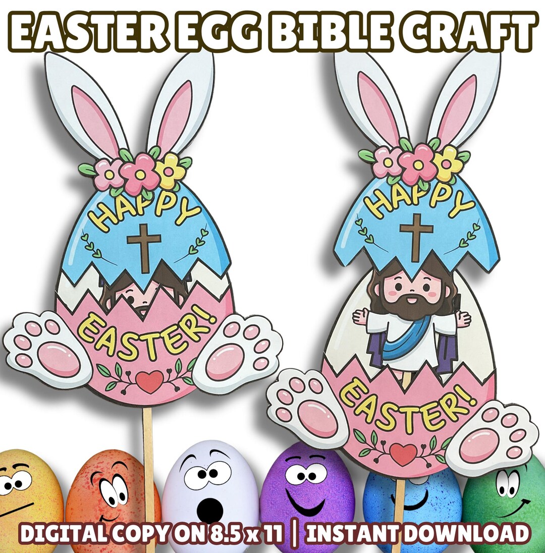 Easter Story Egg Craft for Kids, Christian Holy Week Craft, Palm Sunday ...