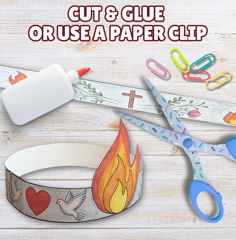 Pentecost Paper Crown, Pentecost Headband Bible Activity for Kids ...