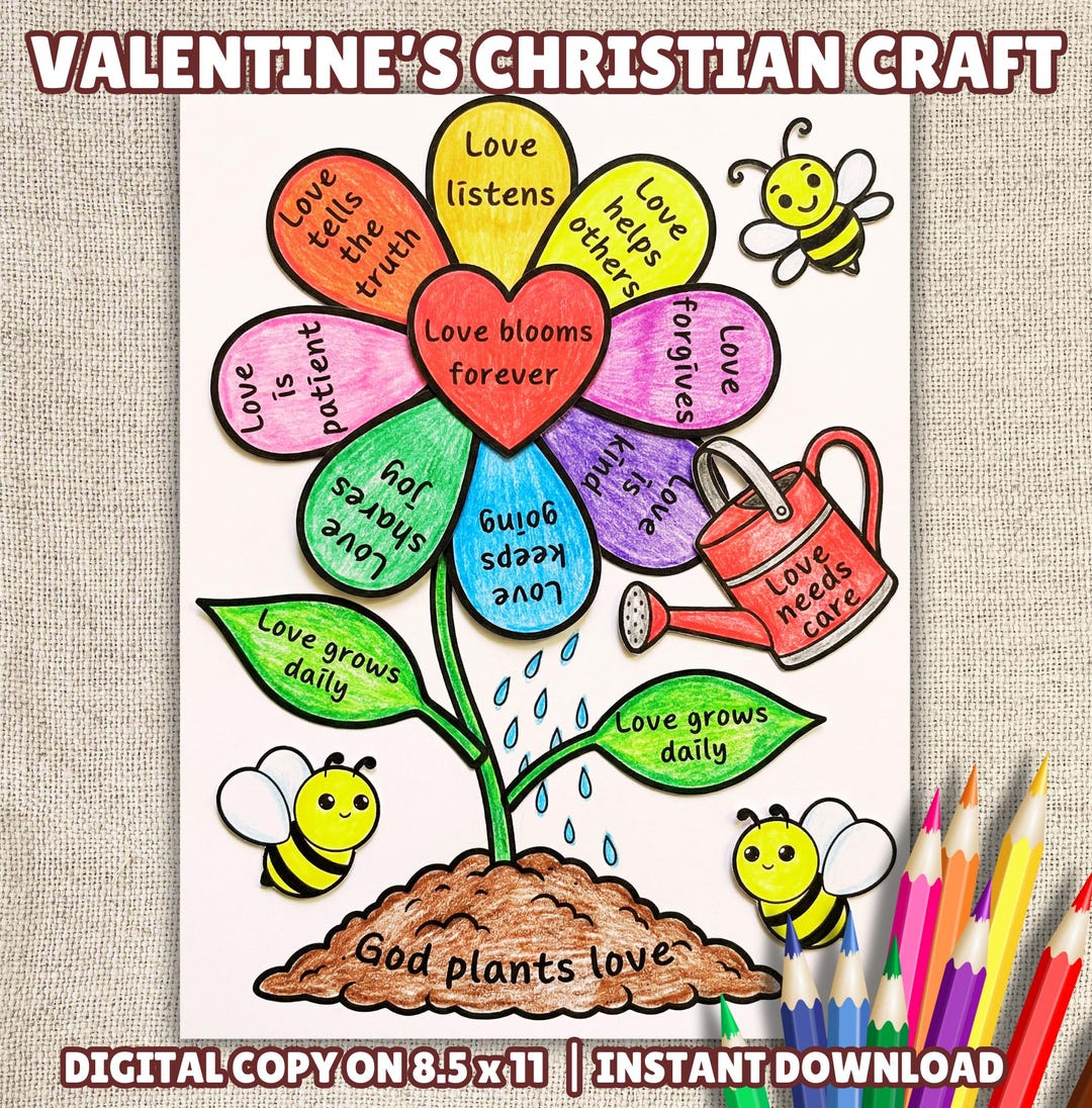 Valentine's Day Bible Craft, Valentines Sunday School Activity ...