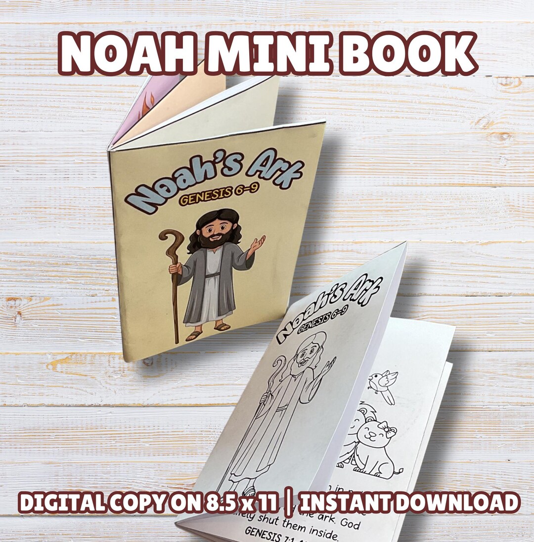 Noah's Ark Mini Book Printable, the Story of Noah Timeline Activity ...