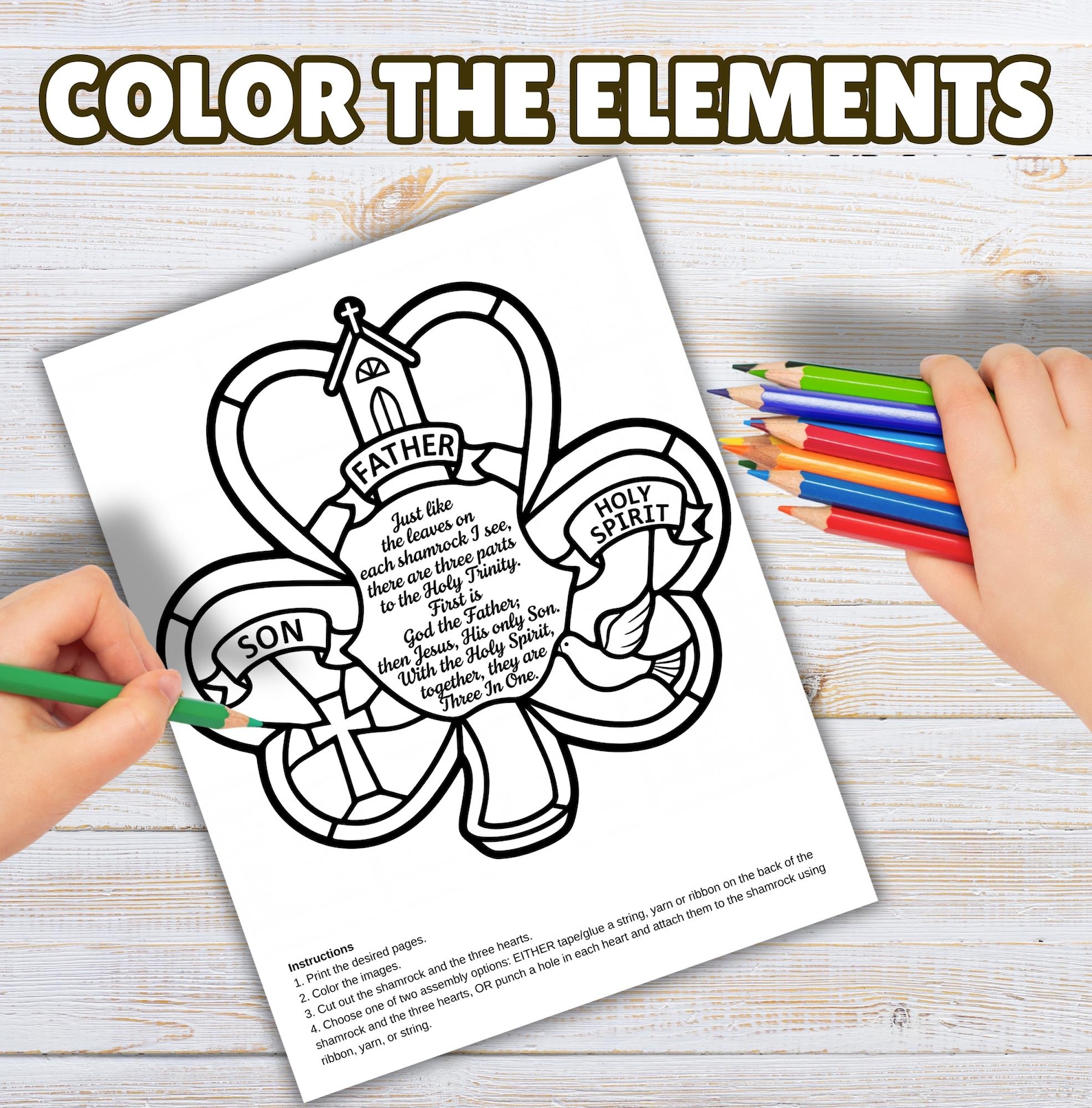 St Patrick's Day Bible Craft, Kids Christian St. Patricks Printable ...