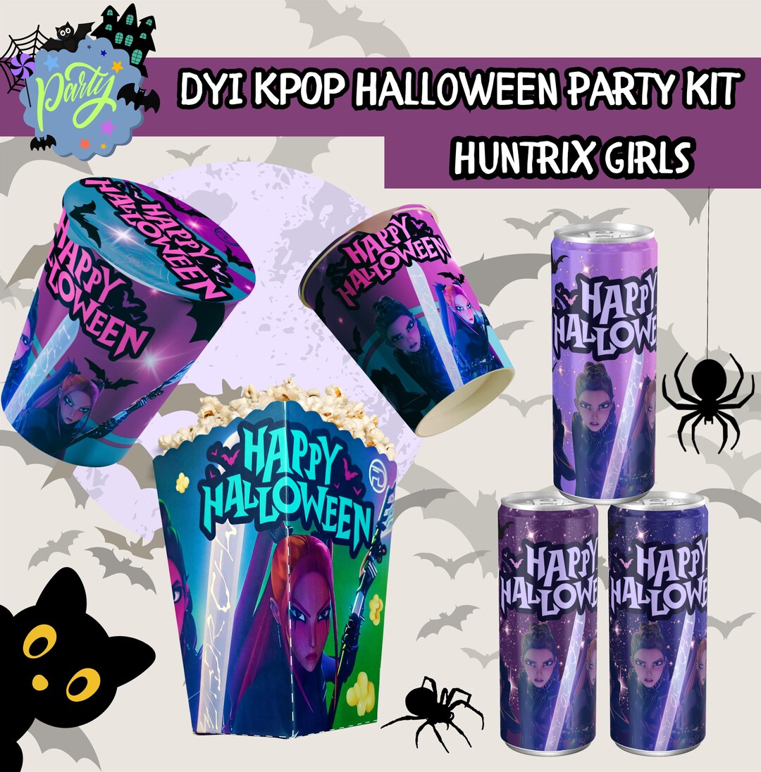 Kpop Demon Hunter Halloween Party Set Huntrix, Mira Rumi Zoey Cup ...