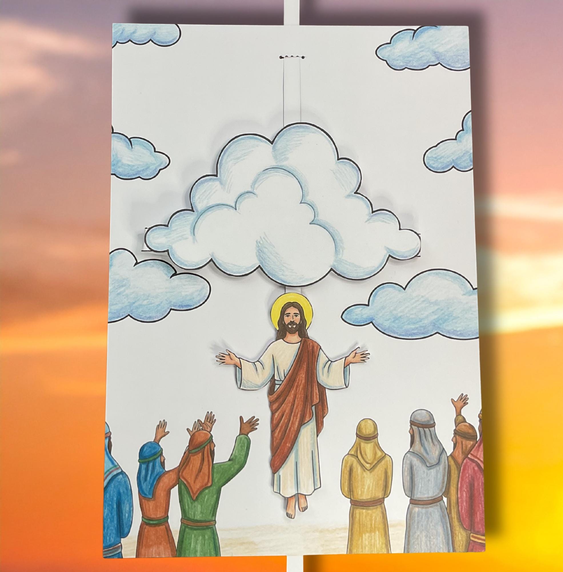Ascension of Jesus Christ Printable Craft for Kids, Jesus Ascending ...
