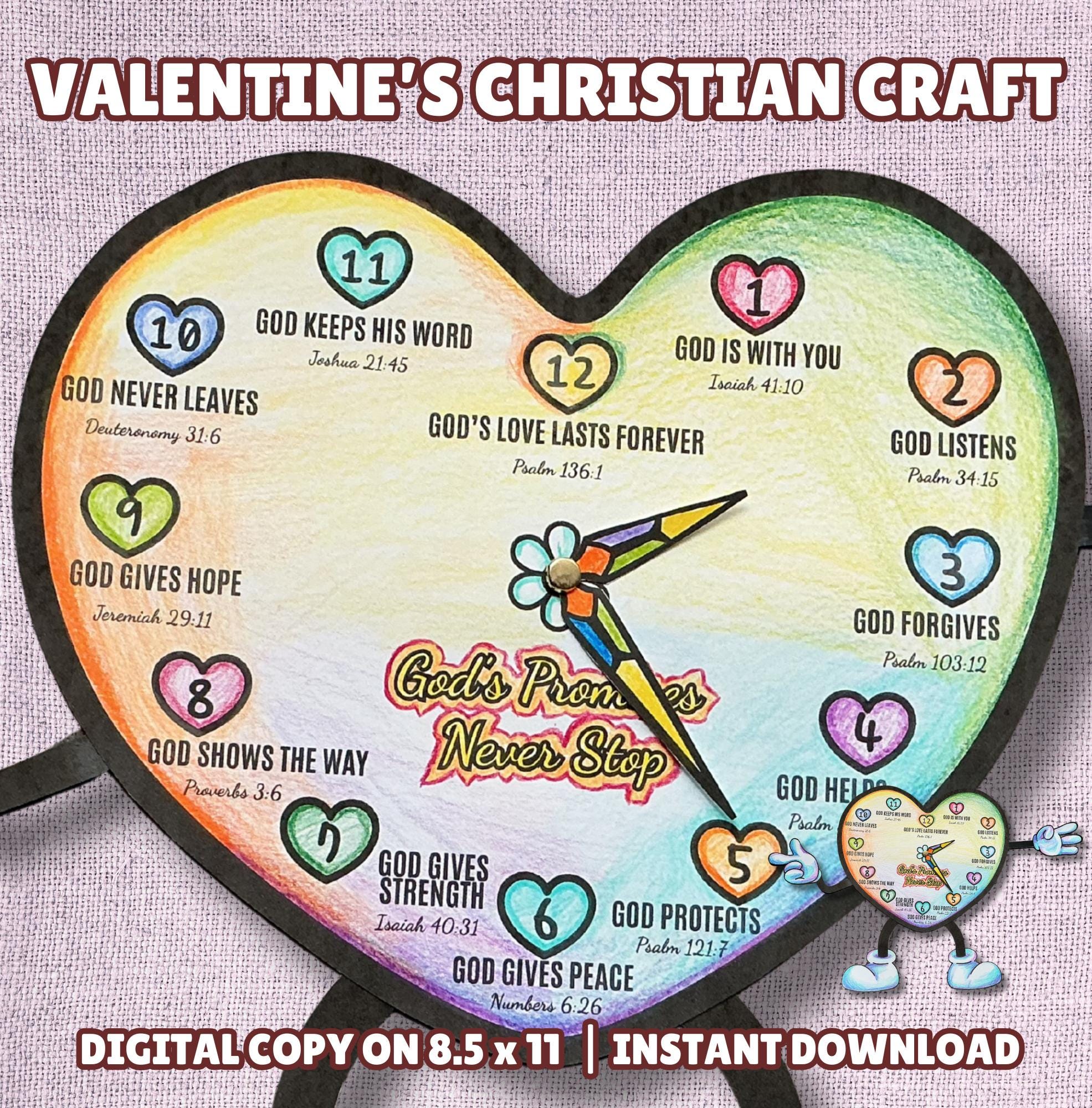 Valentines Bible Craft, Valentine's Day Sunday School Activity ...