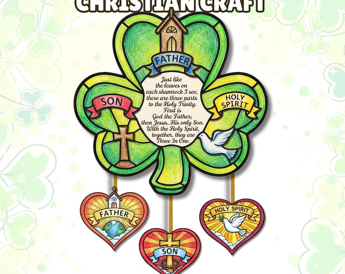 St Patrick's Day Bible Craft, Kids Christian St. Patricks Printable ...