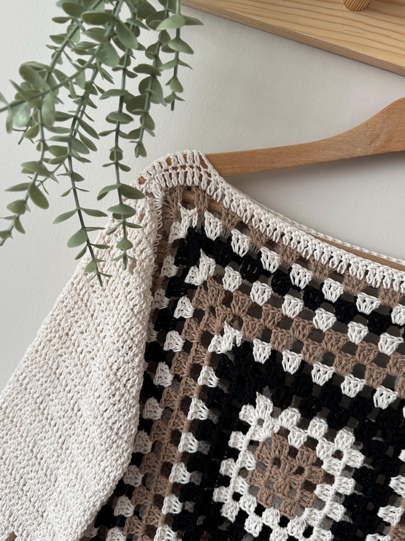 Fall Boho Granny Square Sweater - Handcrafted Lace Top - Etsy