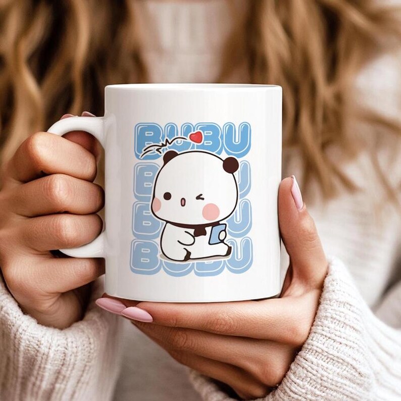 Bubu Dudu Couple Mugs | Kawaii Bear Love Gift, Matching Coffee Cups - Etsy