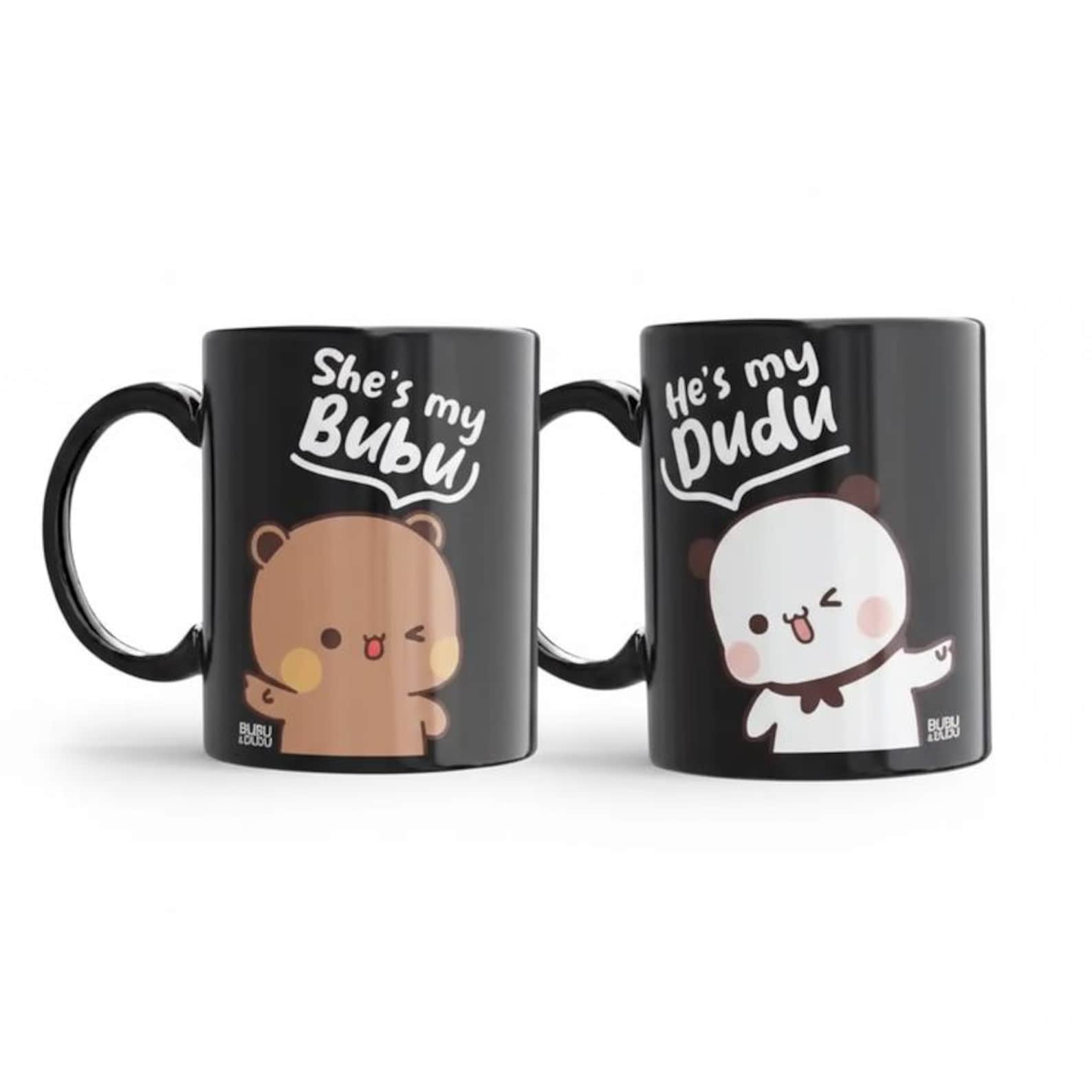 Bubu Dudu Couple Mug Set | Kawaii Bear Matching Coffee Cups - Etsy