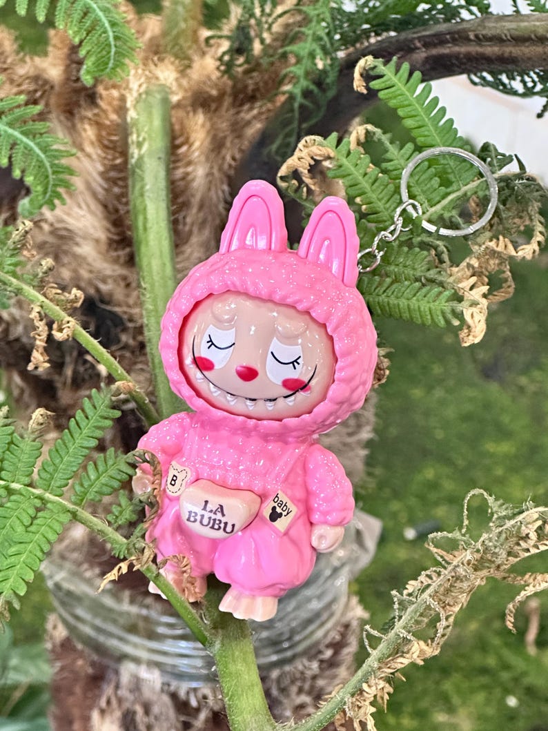 Labubu Face-changing Keychain: 3D Hard Plastic Phone/backpack Pendant ...