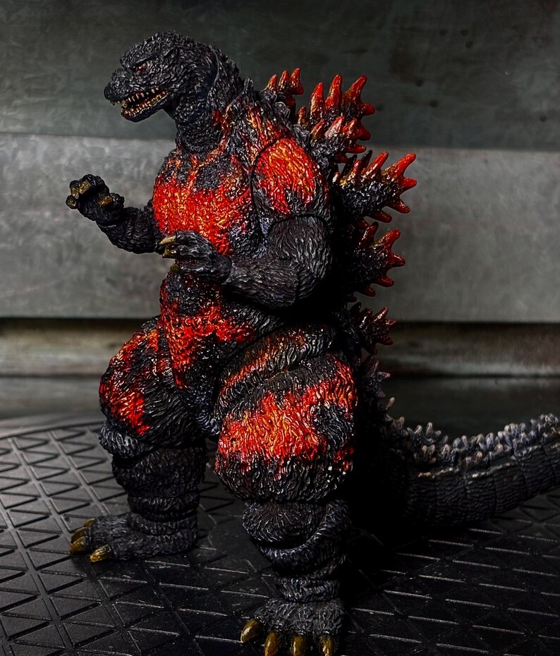 S.h.monsterarts Godzilla 1995 – Custom Repaint / Burning Godzilla ...