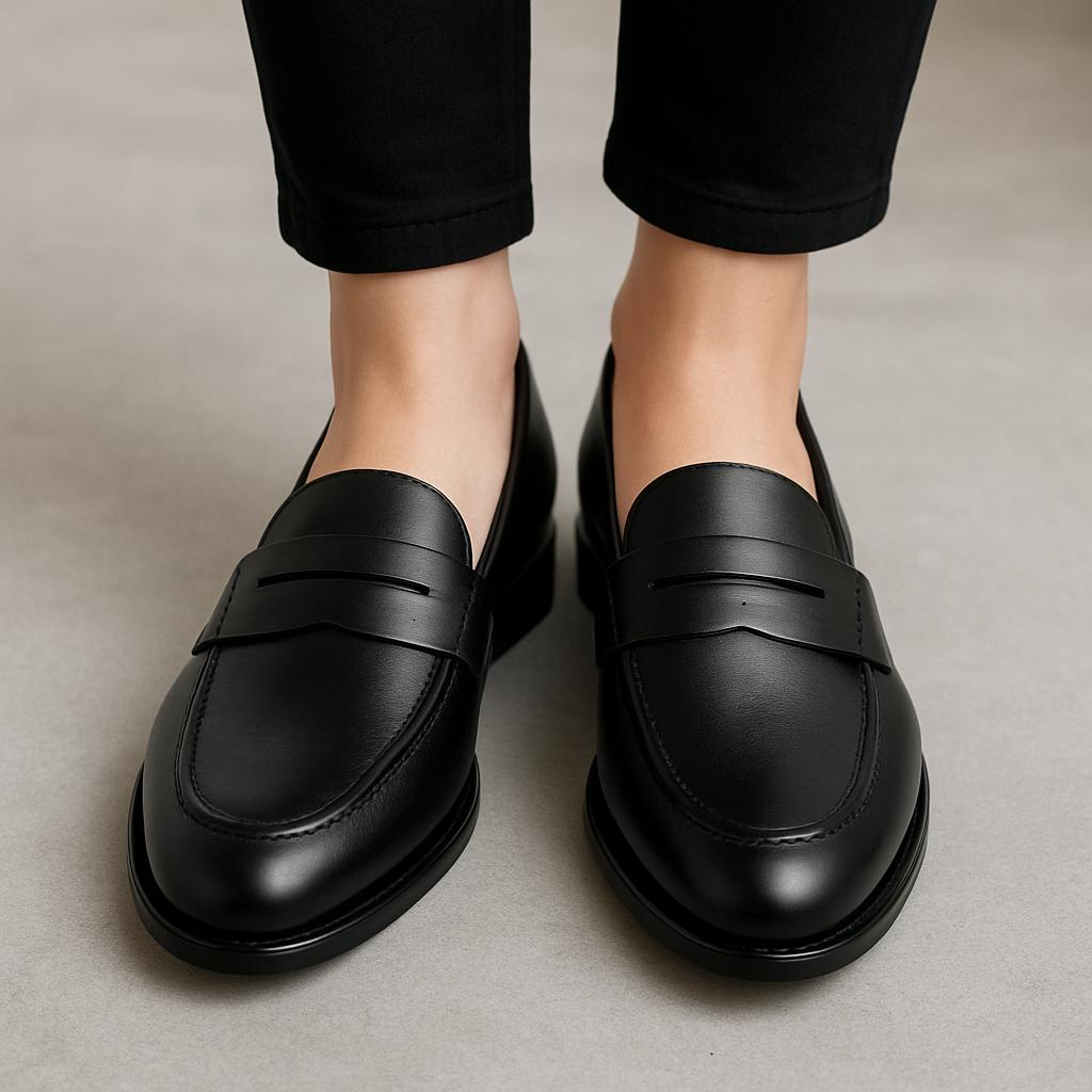 Unisex LAUREN Ralph Lauren Wynnie Burnished Leather Penny Loafers ...