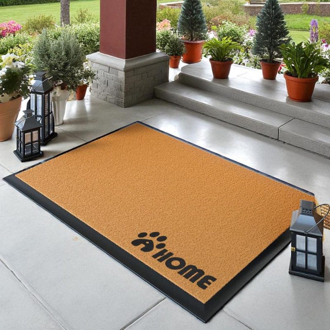 Thick 3D Embossed Coconut Coir Doormats – Non-slip, Quick-dry, Durable ...