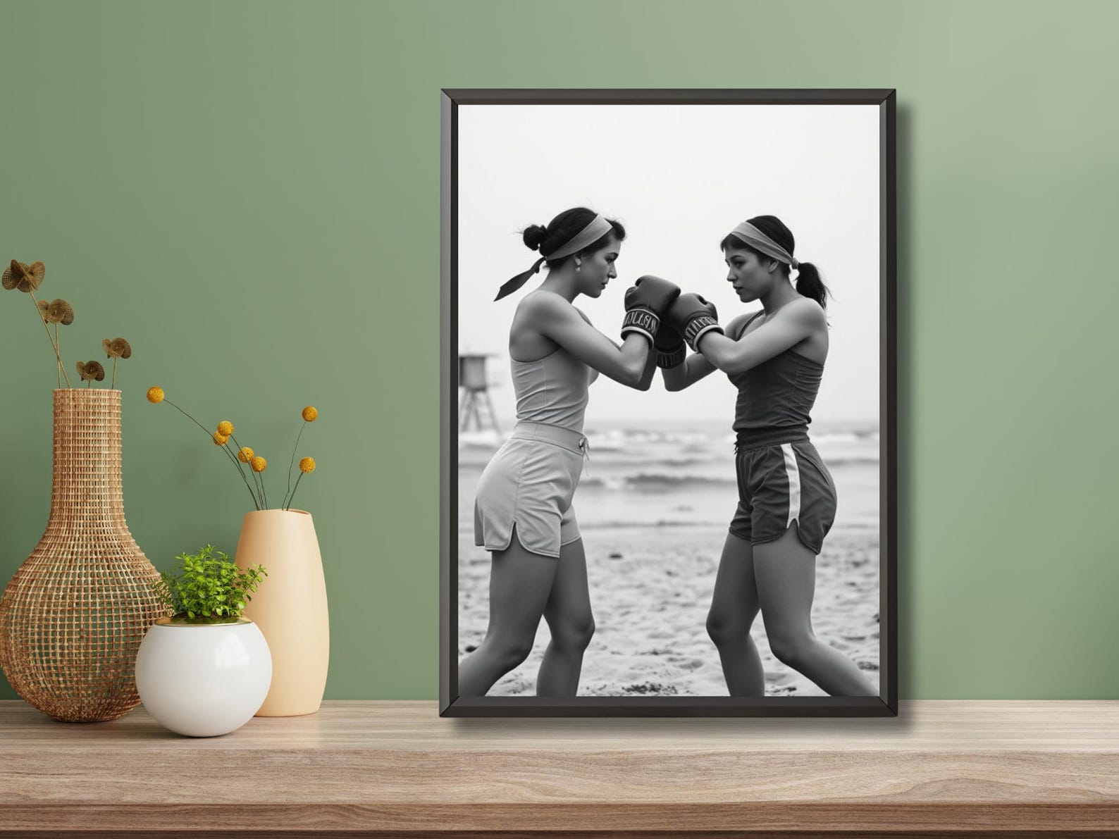 1930s Women Boxing Print,beach Boxing Matchvintage Beach Sparring Photo ...