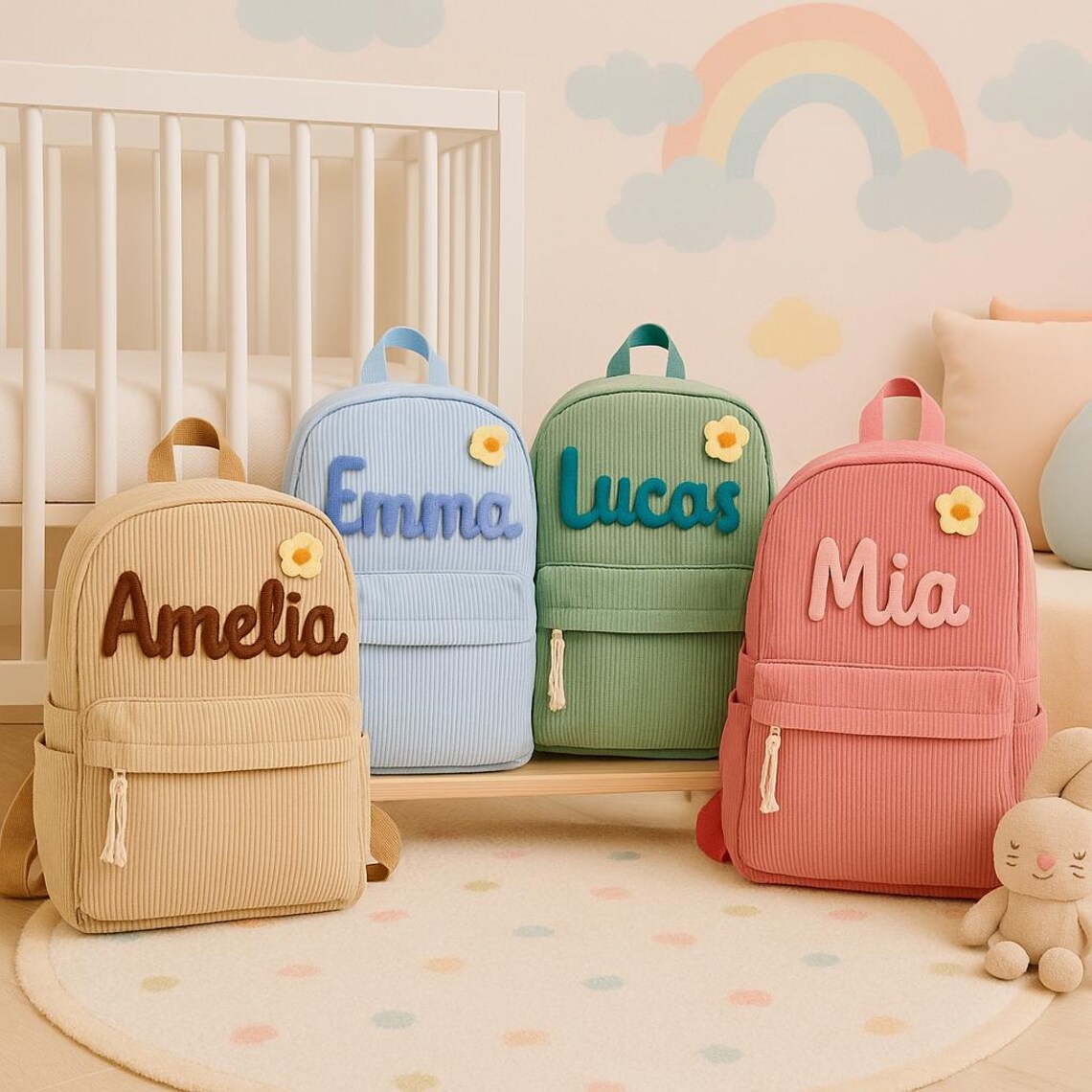 Personalized Toddler Backpack, Custom Embroidered Baby Bag With Name ...