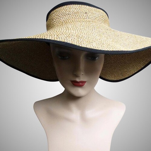 White Sinamay Wide Brim Hat | Etsy