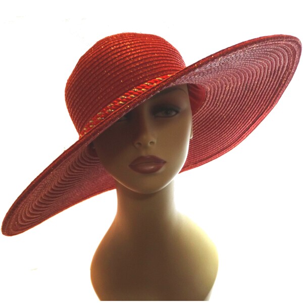 Vintage Large Brim Hat - Etsy